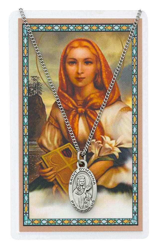 St. Dymphna Medal and Prayer Card – The Cathedral Gift Shop