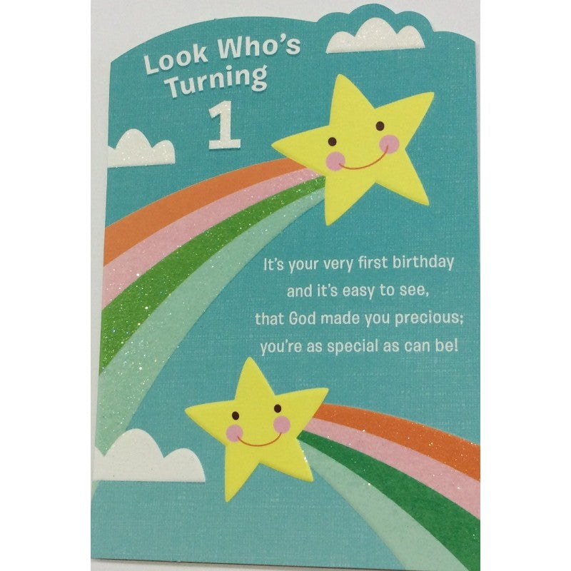 Look Who's Turning 1 Birthday Card – The Cathedral Gift Shop