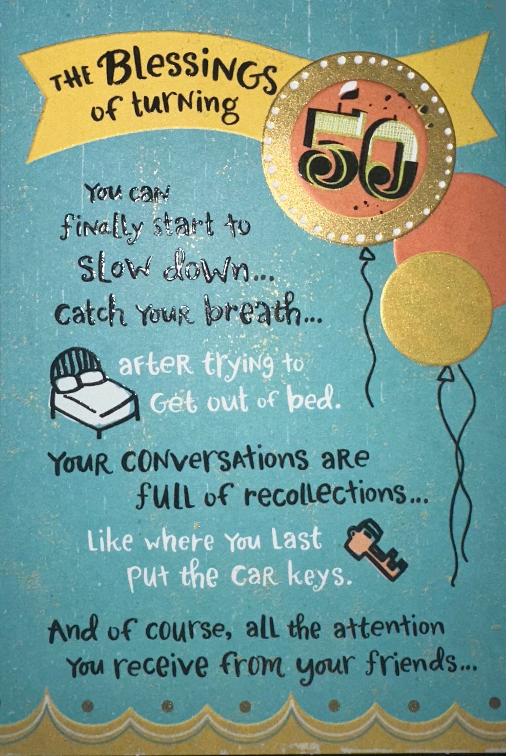 The Blessing of Turning 50 - Birthday Card – The Cathedral Gift Shop