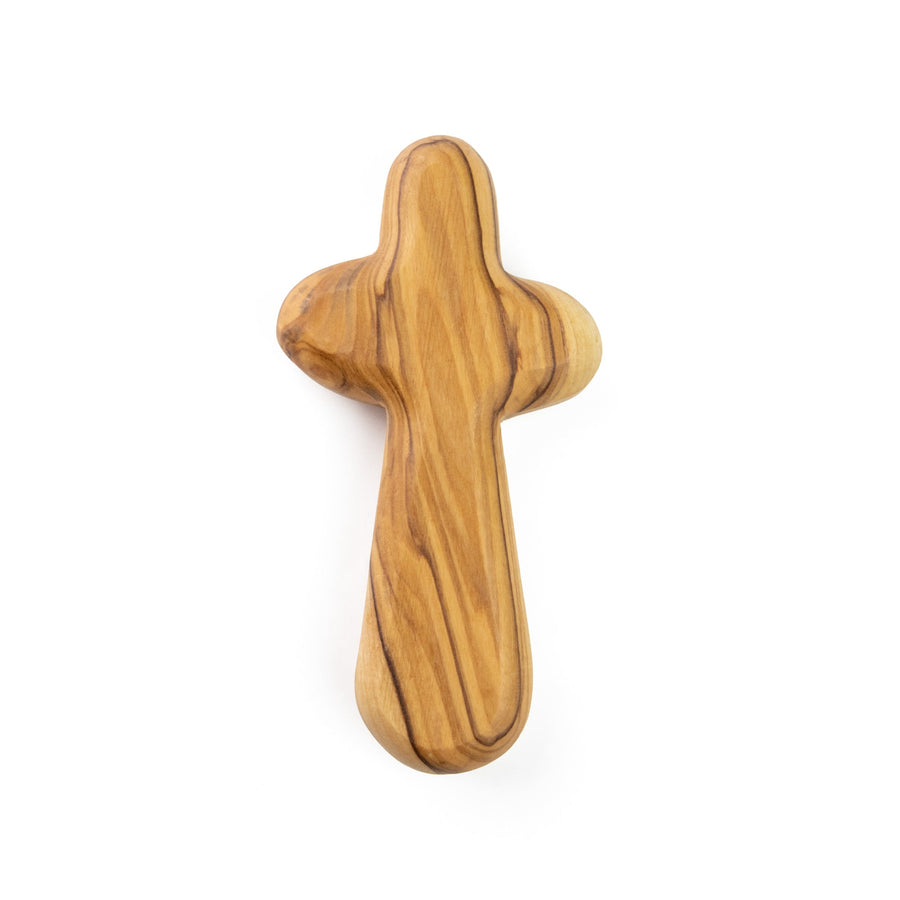 Large Olive Wood Handheld Comfort Cross from Israel – The Cathedral ...